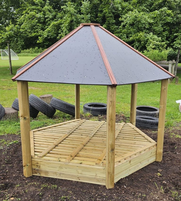 All Out Play commercial Jumbo Sandpit with Roof - Active Garden