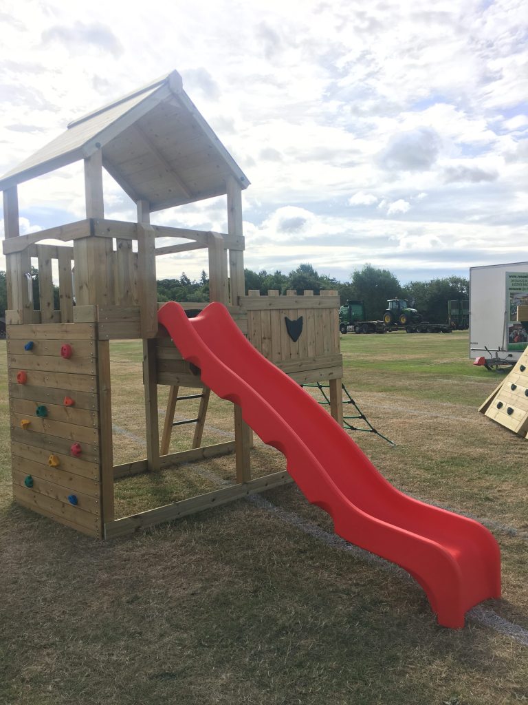 Wigmore Tower with slide, ladder, climbing walls, net. INSTALLED ...