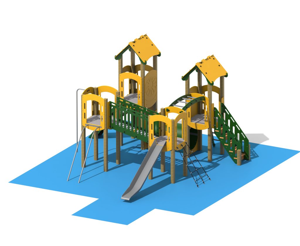 Quad Panelled Play Tower - Active Garden
