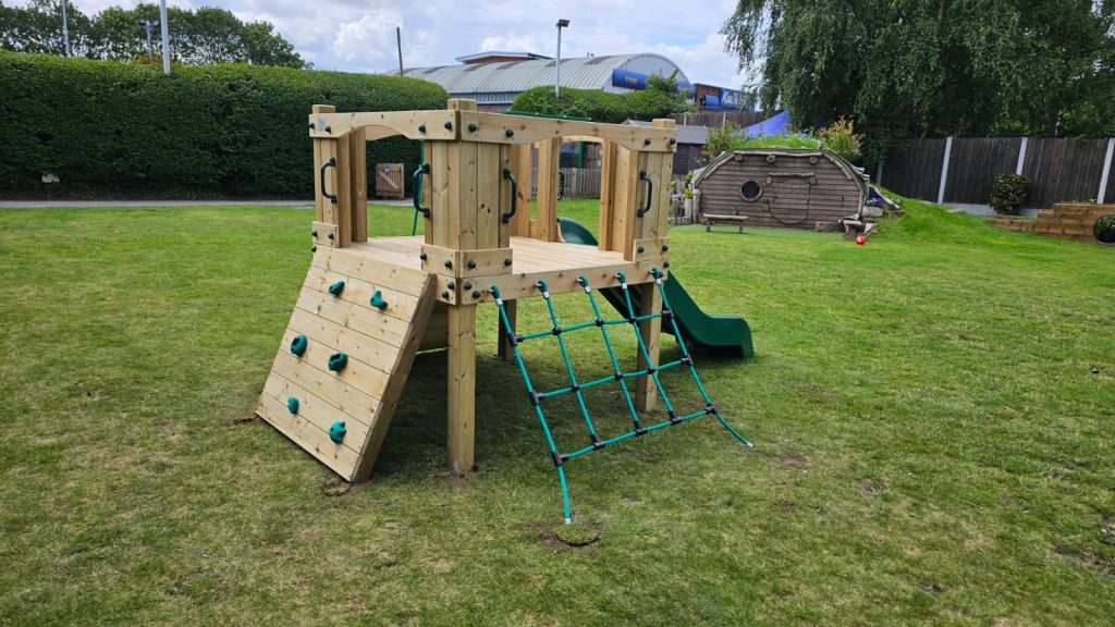 Active Mini Climb 'n' Slide Tower with ramp, climbing wall and net ...